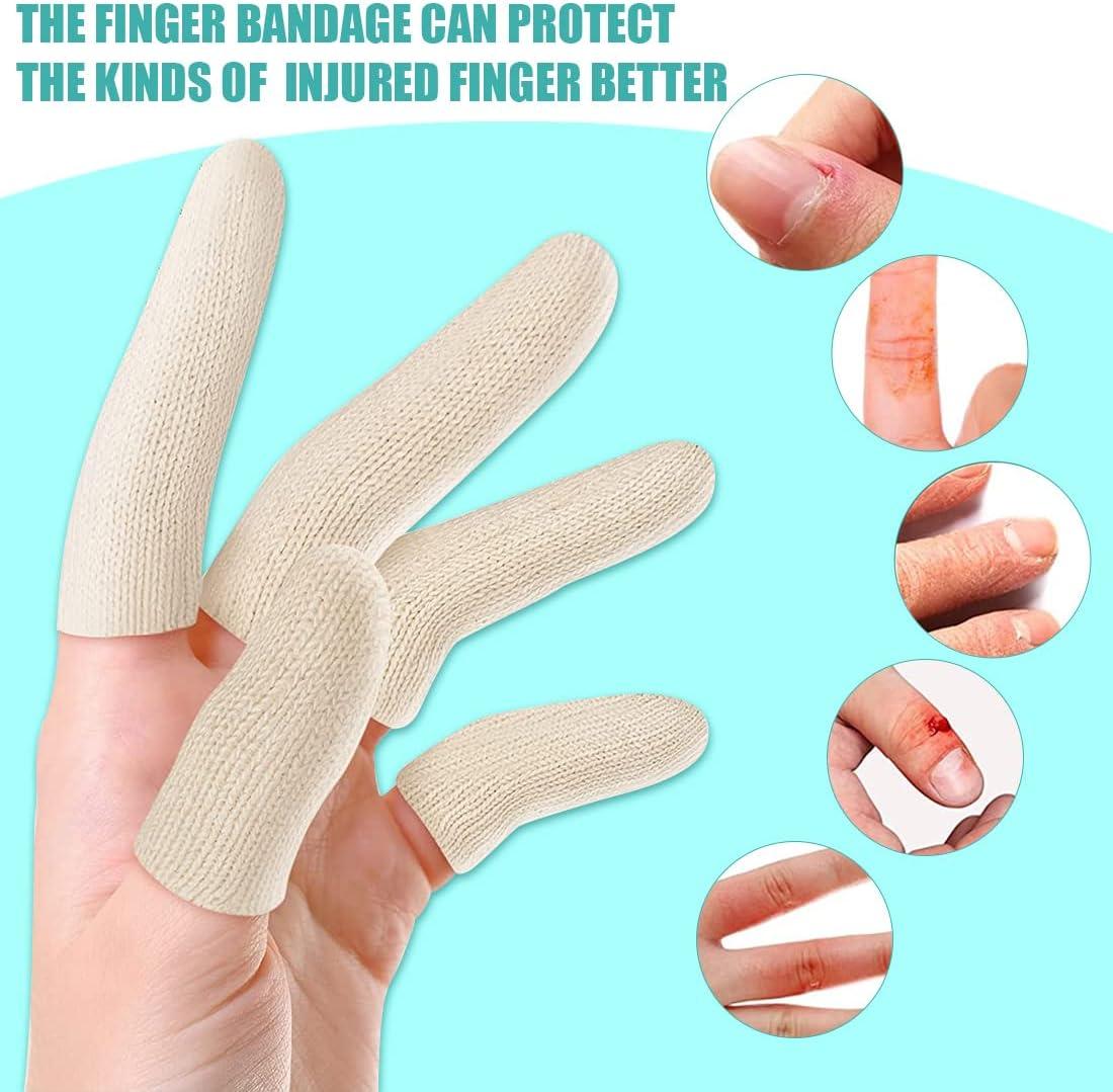 Finger Bandage First Aid Finger Cot Protectors - 20pcs Tubular ...