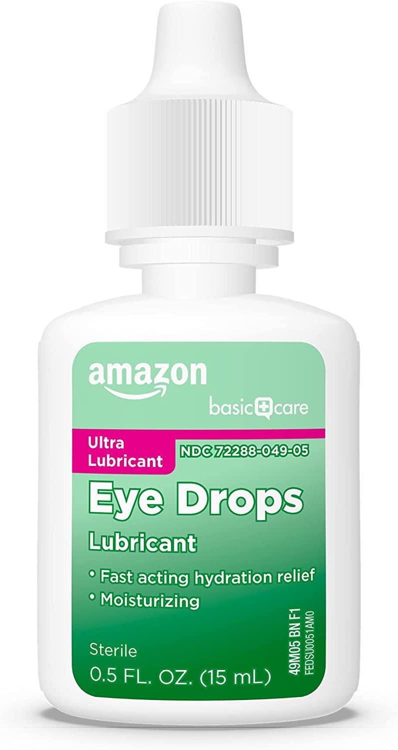 Amazon Basic Care Ultra Lubricant Eye Drops 0.5 Fl Oz - Relieves ...