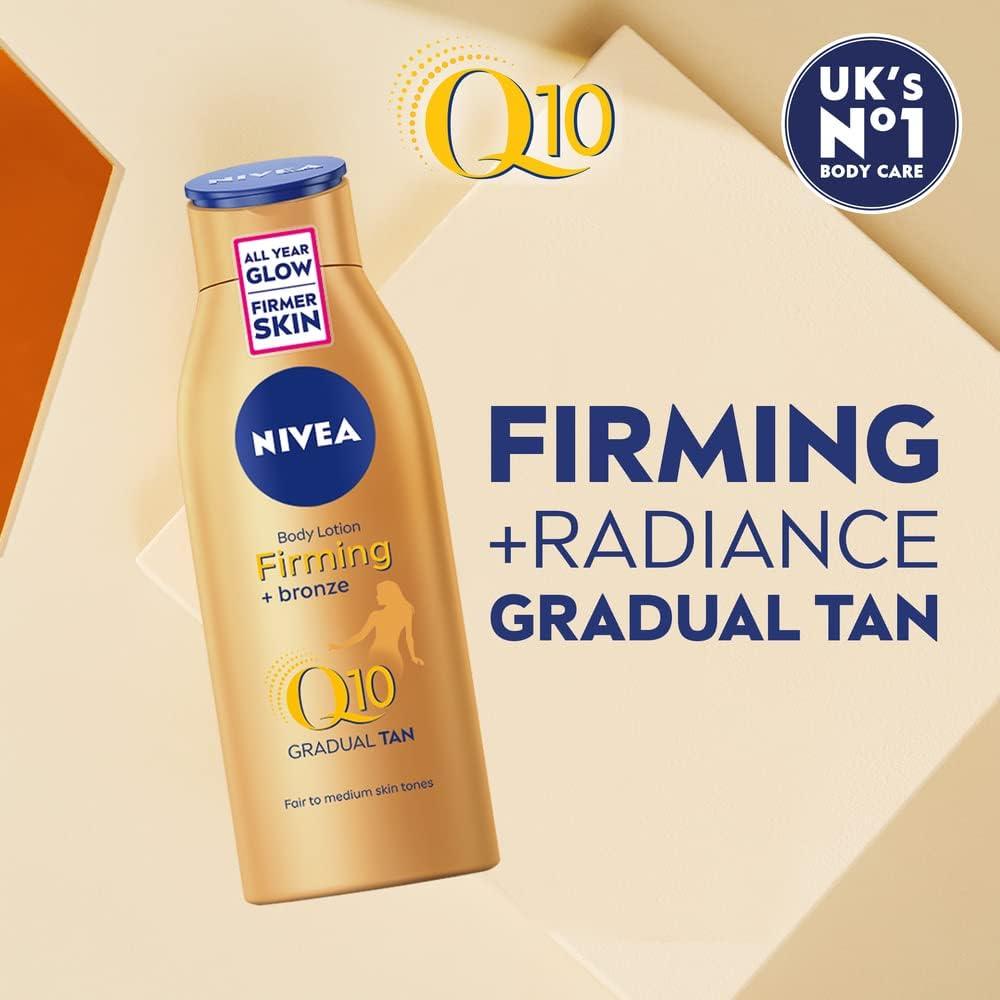 NIVEA Q10 Firming + Radiance Gradual Tan 200ml - Tan Activating Firming ...