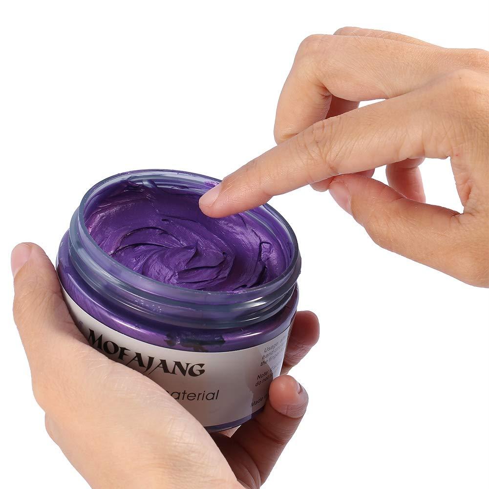 Temporary Hair Dye Wax - 6 Colors | Granny Gray Color Matte Cream for ...