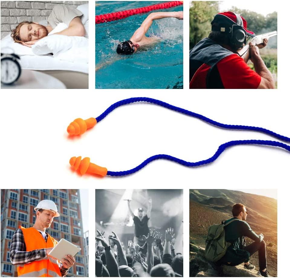 Quality Reusable Earplugs 100 Pair - Corded Calmer Silicone Ear Plugs ...