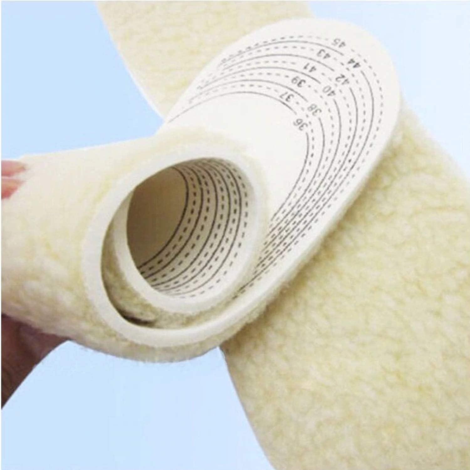 Fluffy Cozy Warm Shoe Insole with Size Chart - Wool Insole for Women ...