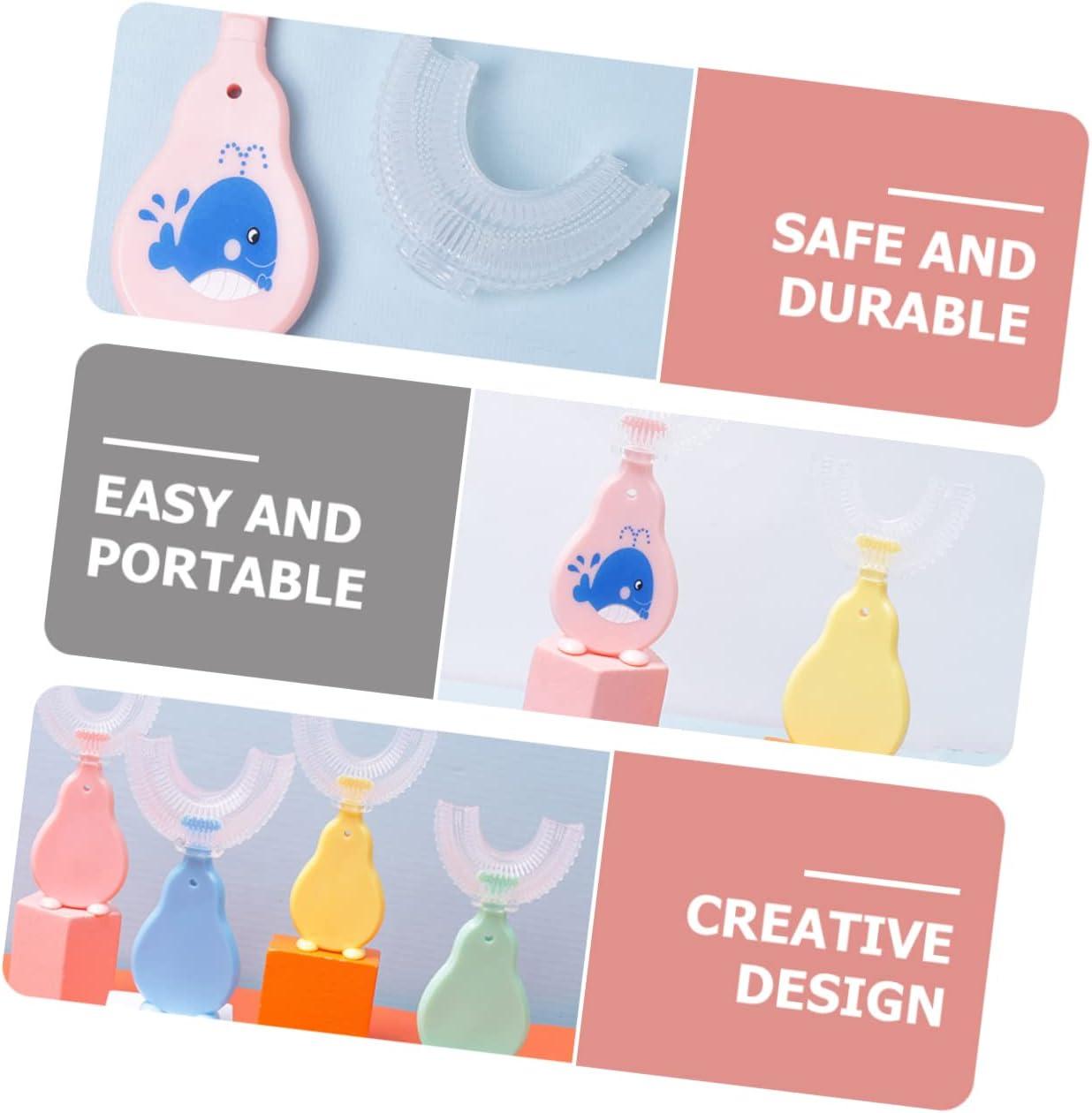 Hohopeti 4pcs Silicone Whale Toothbrush Set for Infant Oral Care ...