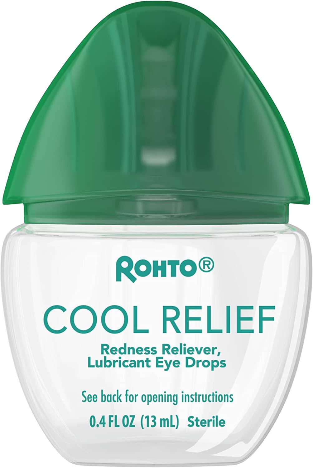 Rohto Cool Redness Relief Eye Drops 0.4 Fl Oz (Pack of 3) - Original ...