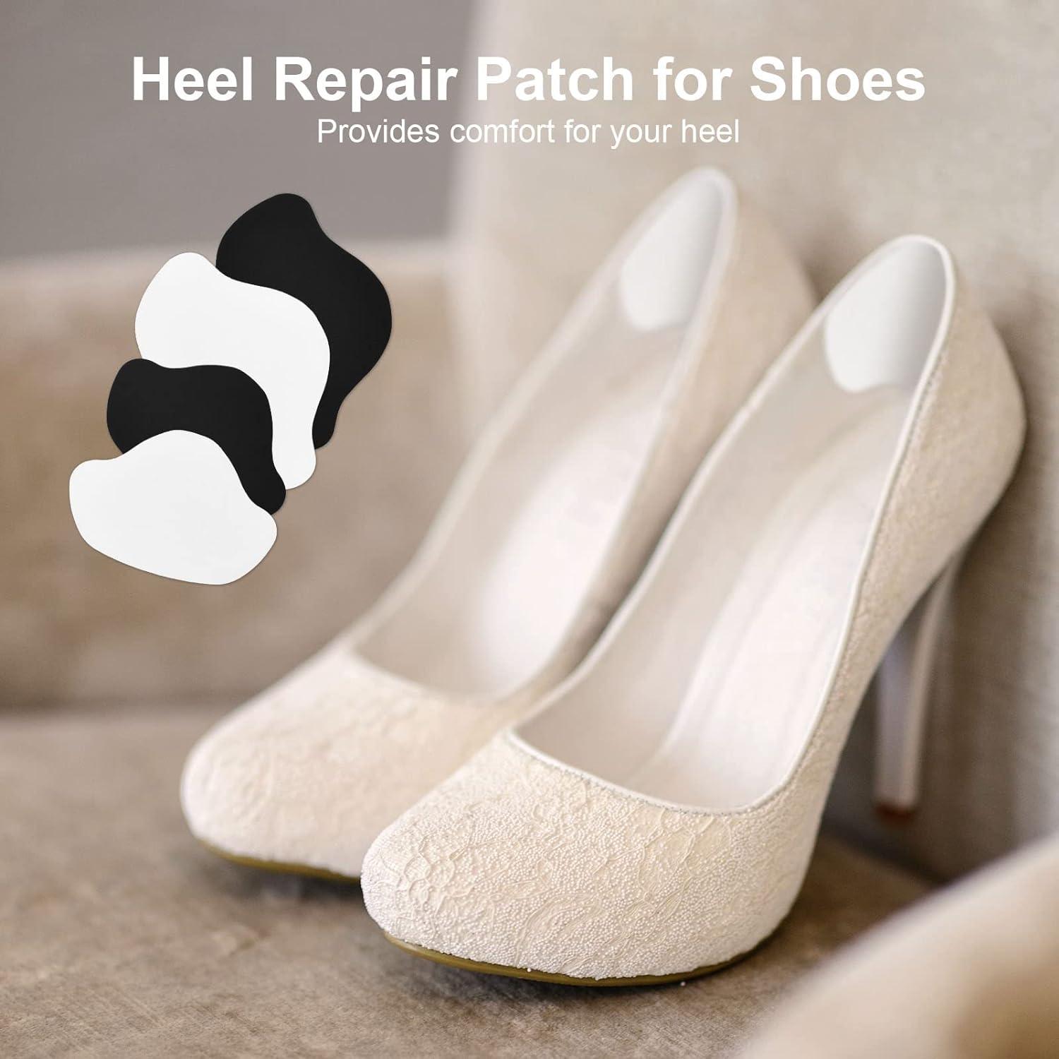 Microfiber Heel Repair Patch Set - 8 Pairs, Self-Adhesive, for Shoes ...