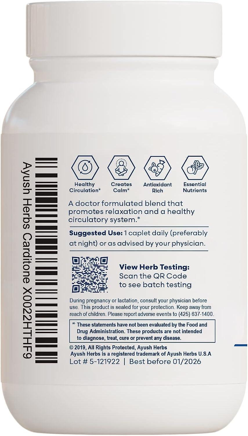 Ayush Herbs Carditone - Natural Doctor-Formulated Blood Pressure ...