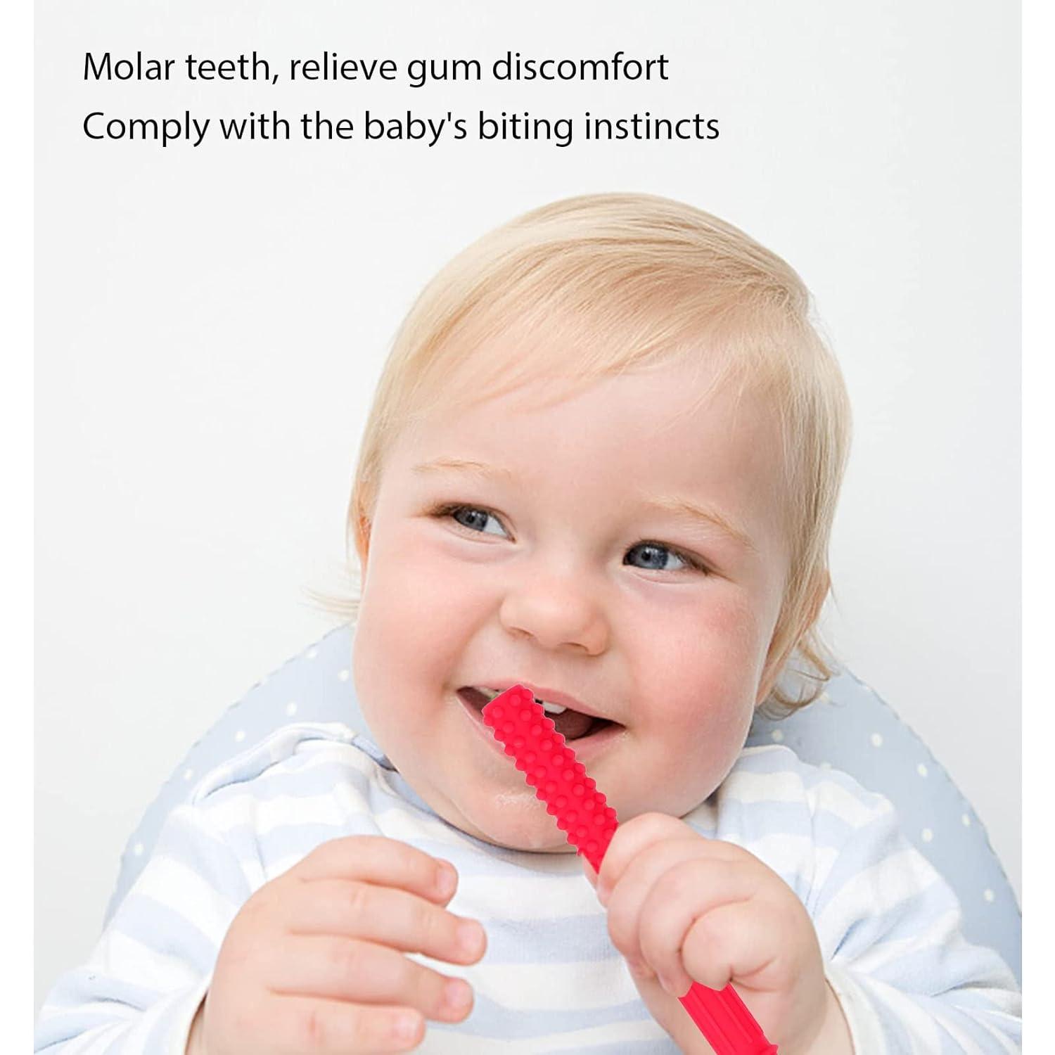 Hollow Teething Tube for Babies - Soft Silicone Chew Toy with Cleaning ...