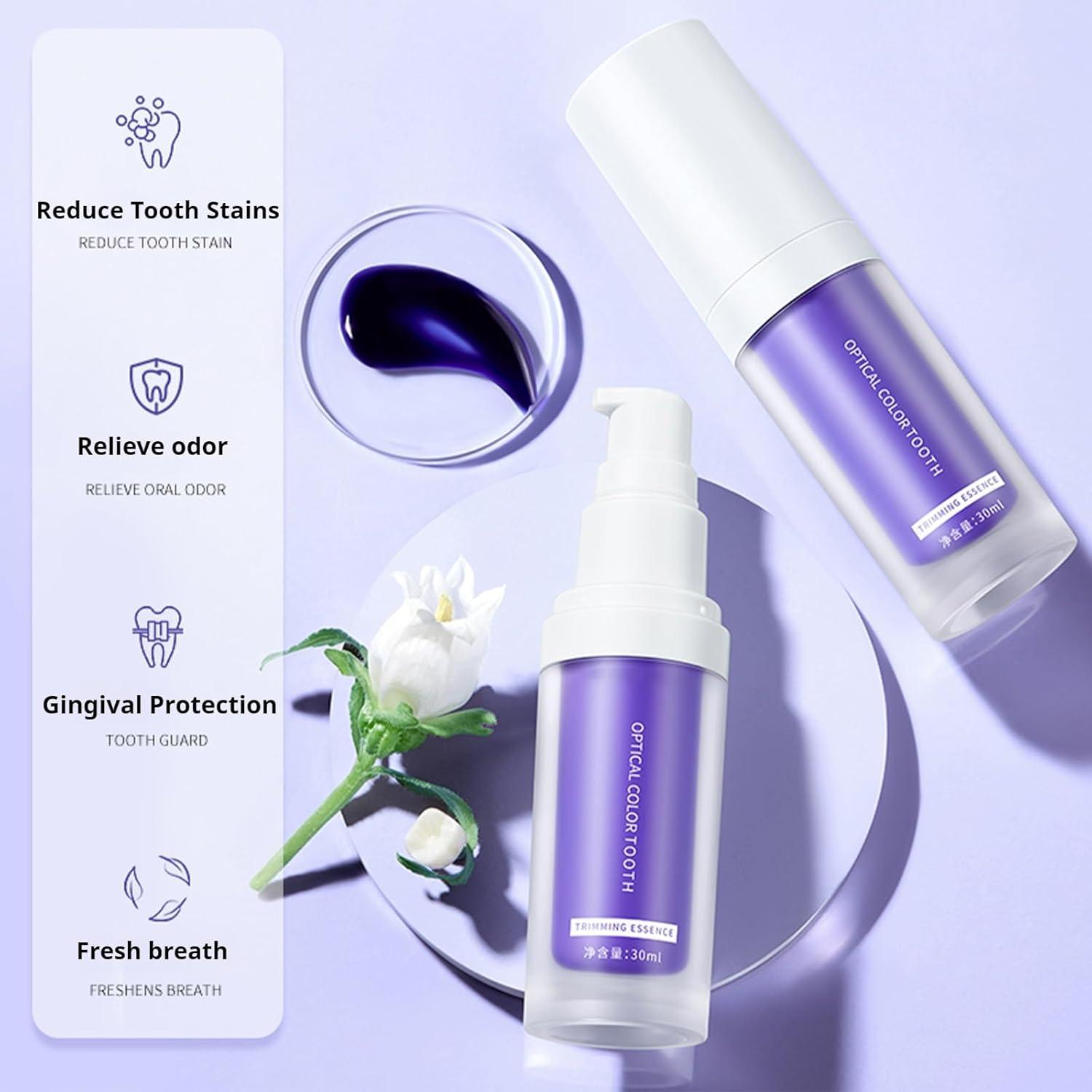 Whitening Toothpaste for Teeth Lightening - Purple Dye Formula for ...