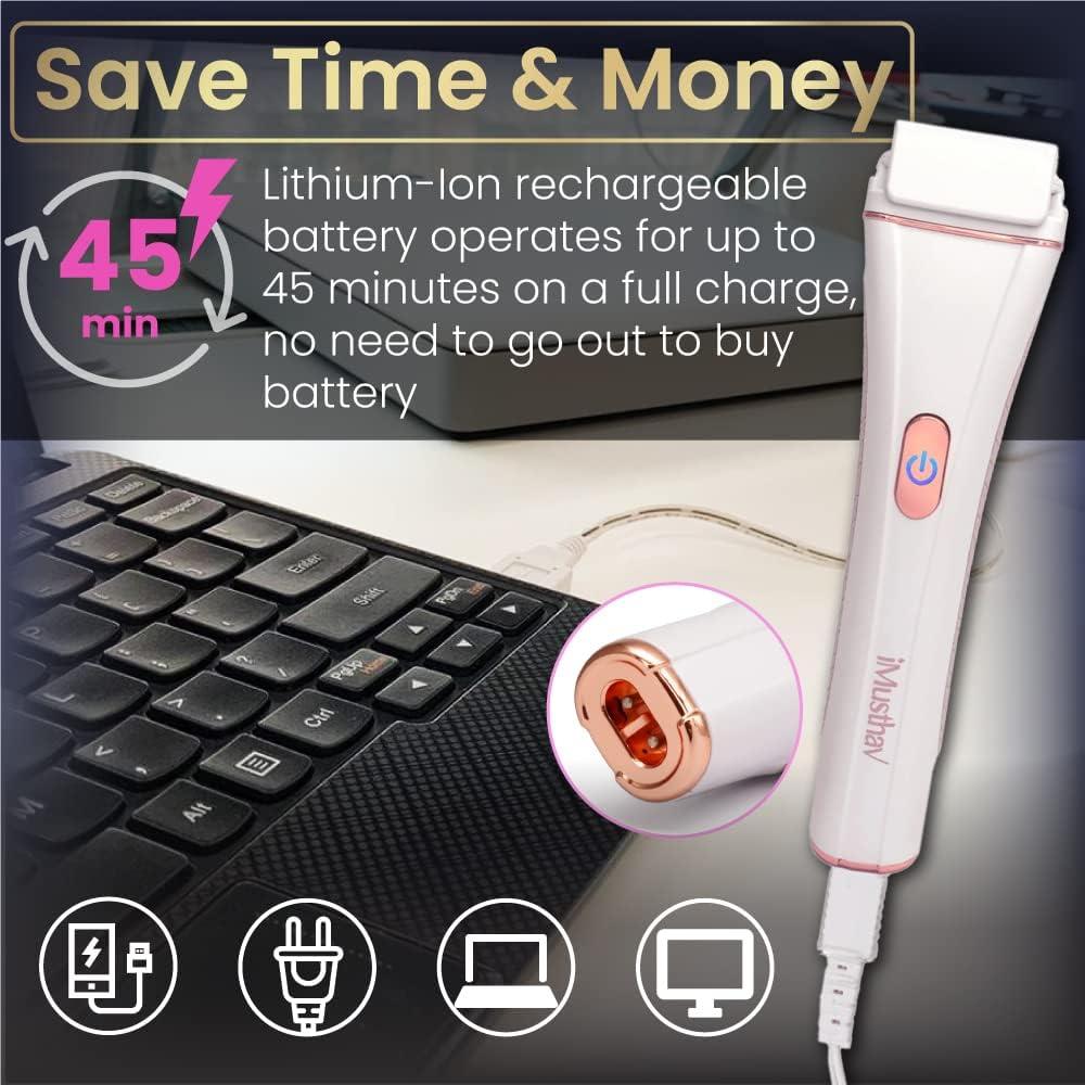 iMusthav DermaRazor - Body Hair Remover for women. Electric Razor with ...
