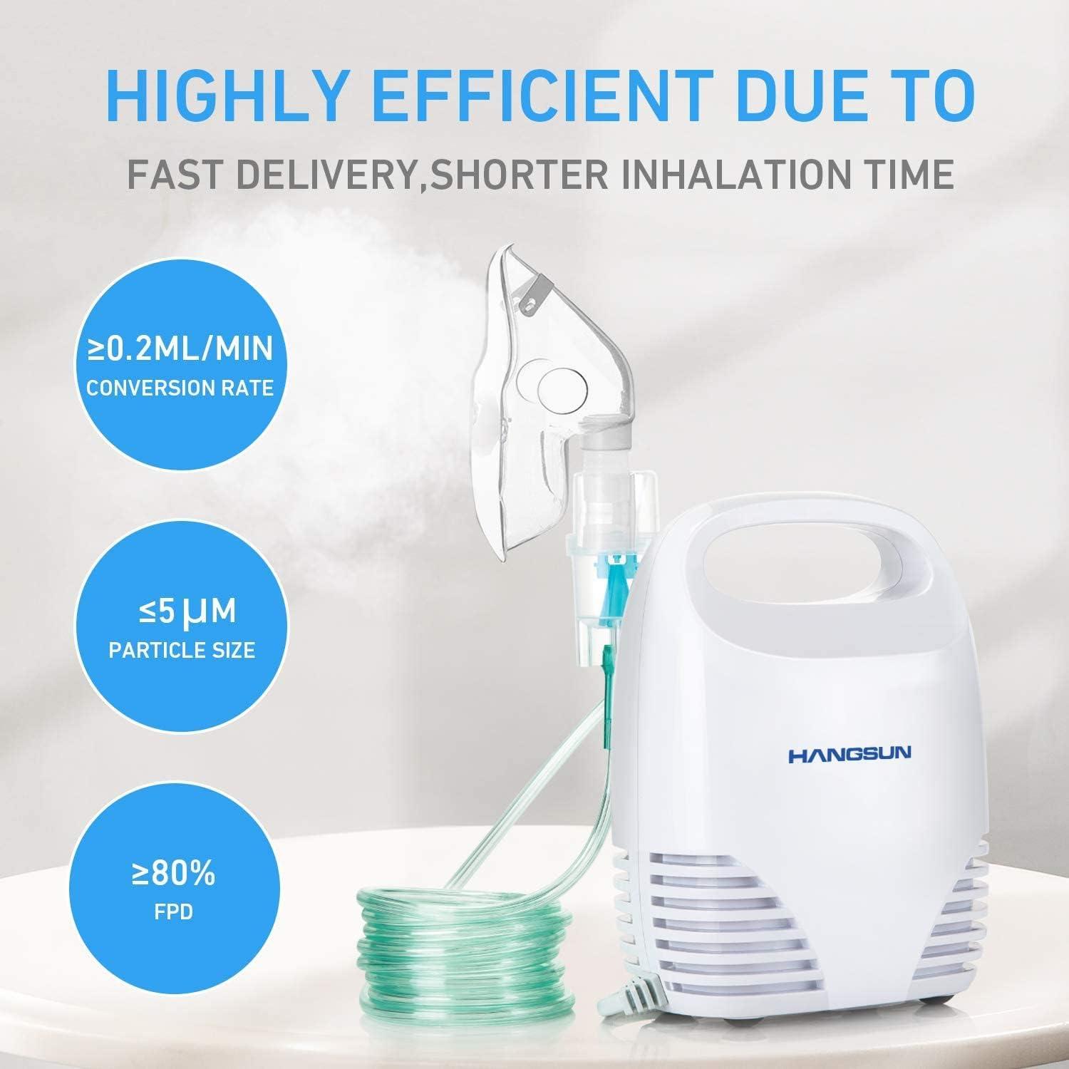 Hangsun Nebuliser Machine for Adults and Kids Compact Compressor System ...