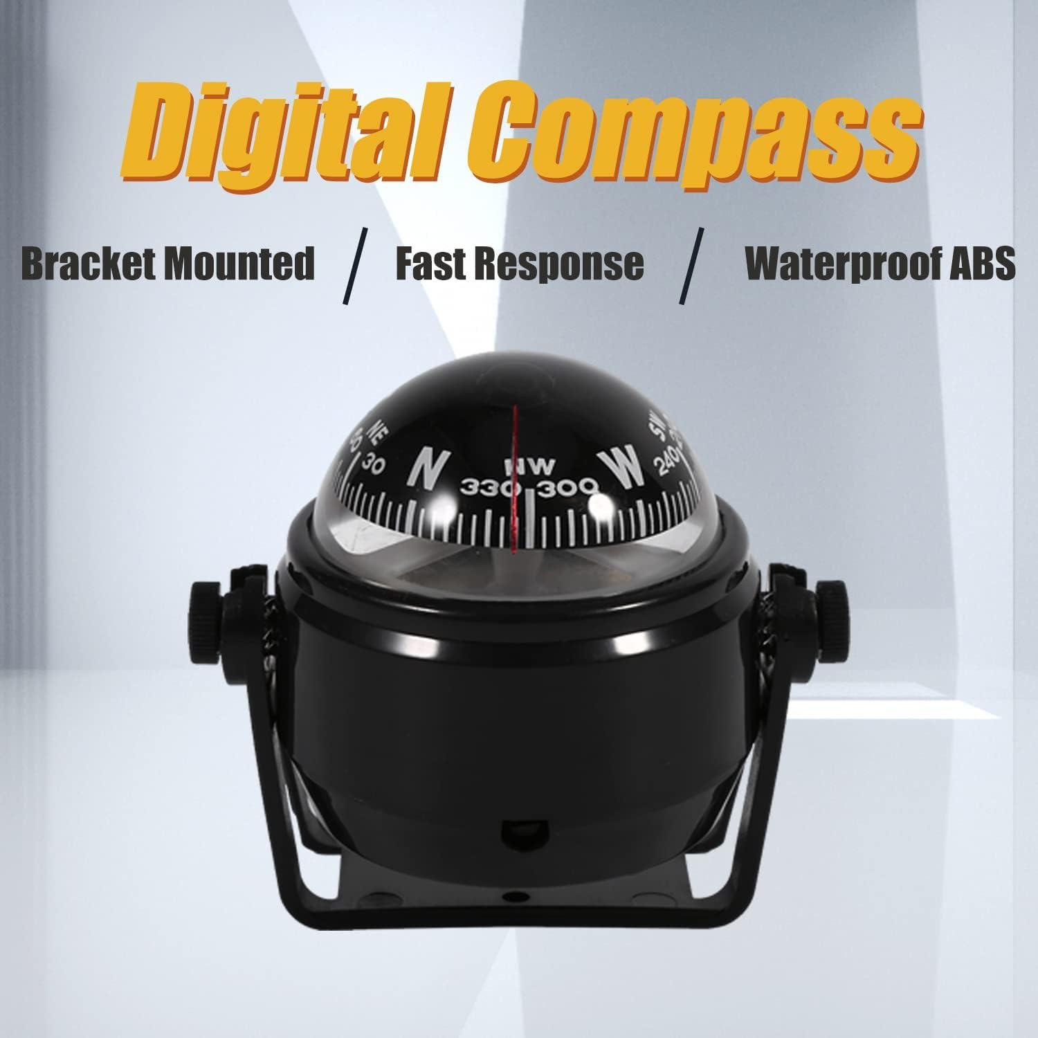 Keenso Waterproof Compass Sea Marine Bracket Mount Voyager Compass ...