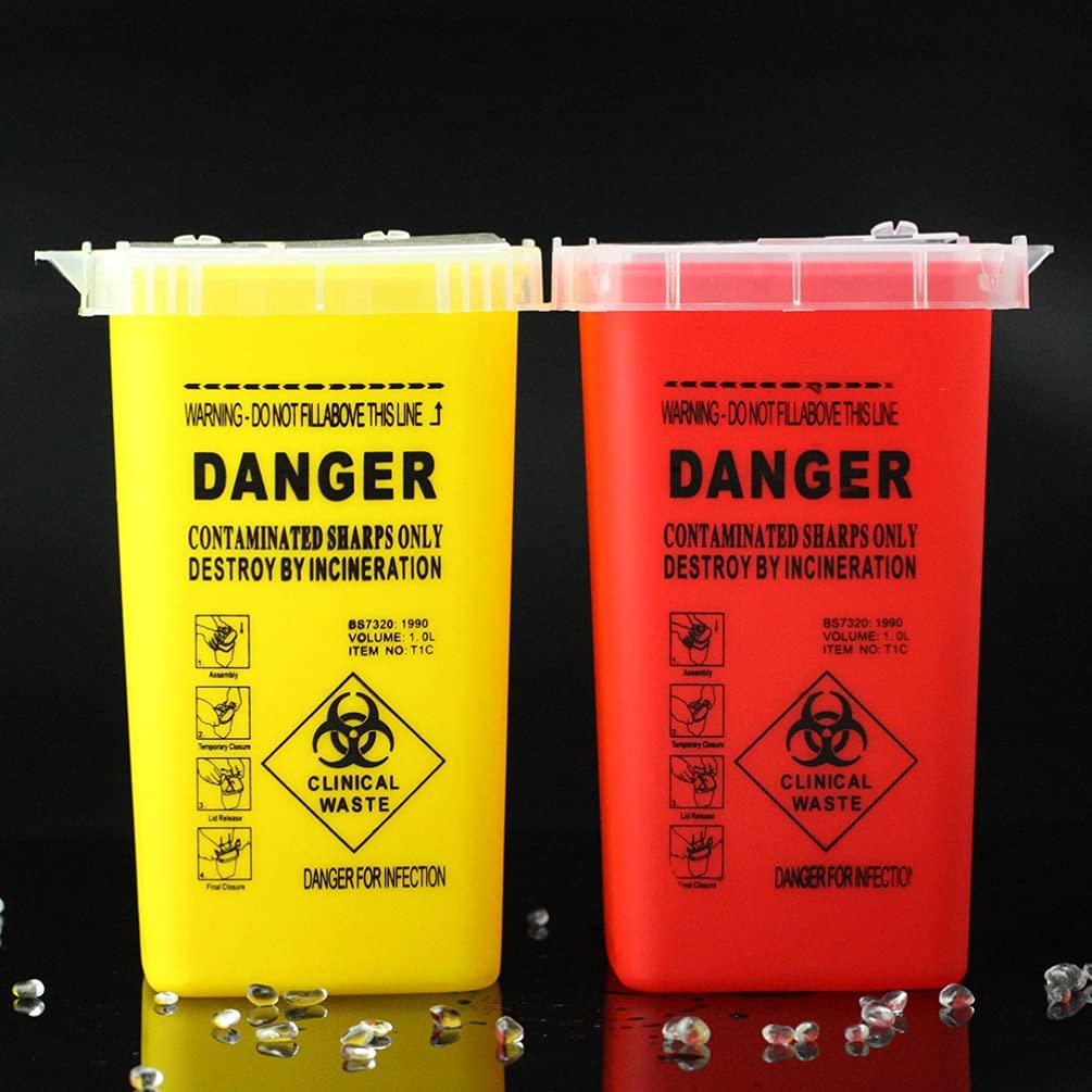 Sharps Container DOITOOL Sharps Disposal Container Small Blade Disposal ...