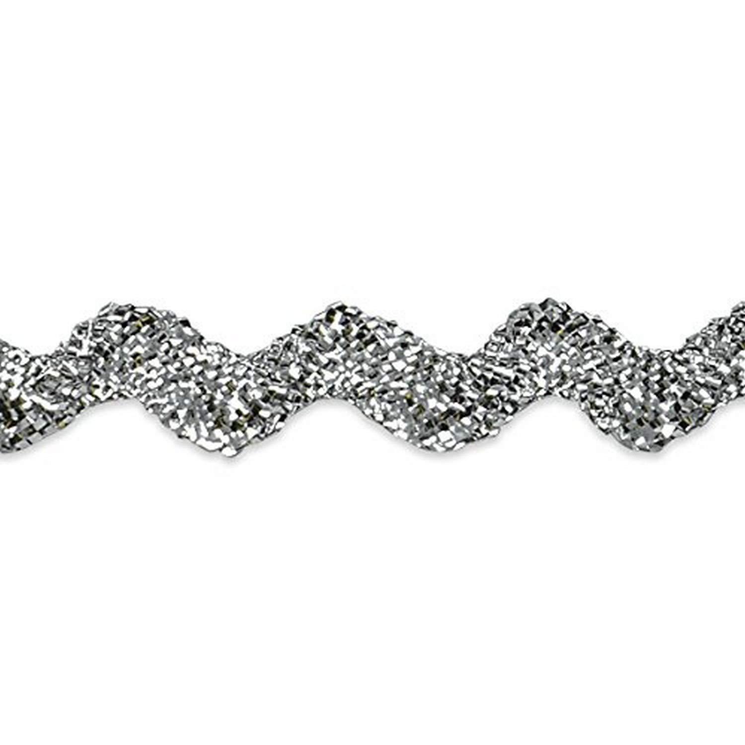 Expo International 1/2-Inch Metallic Silver Ric Rac Trim - 36 Yards ...