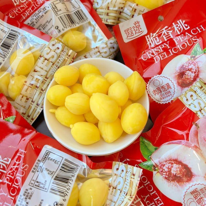 Sour and Sweet Crispy Peach Fruit Snacks Small Peaches Honey Peach ...