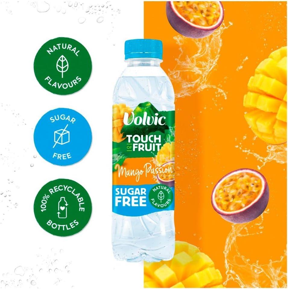 Volvic Touch of Fruit Sugar-Free & Low Sugar Natural Flavoured Water ...