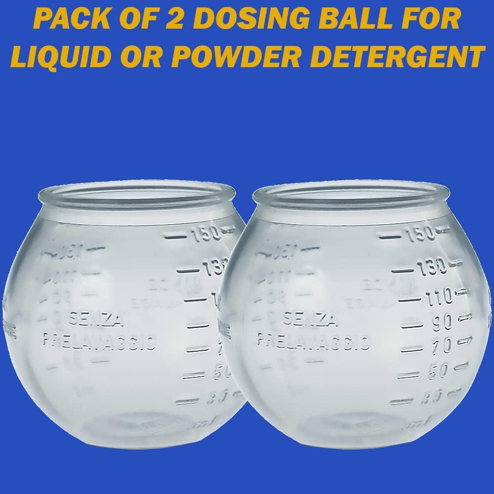 Buy Linen Dosing Ball for Liquid Detergent - 2-Piece Laundry Measuring ...