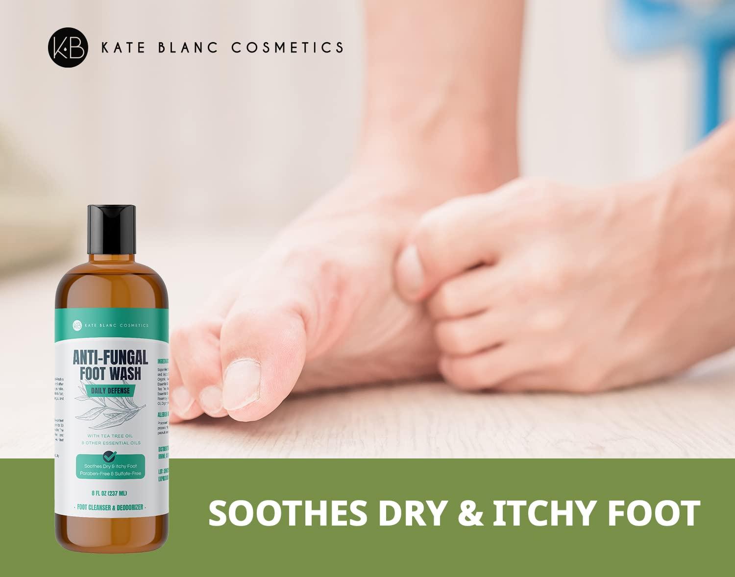 Kate Blanc Tea Tree & Peppermint Foot Wash (8oz) - All Natural USA Made ...