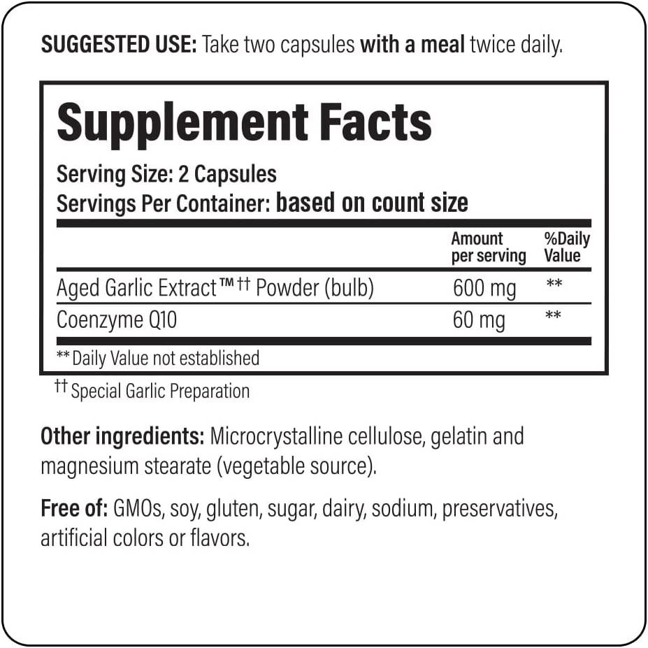 Kyolic Aged Garlic Extract Formula 110 with CoQ10 - 100 Capsules for Heart Health | Buy Now with ...