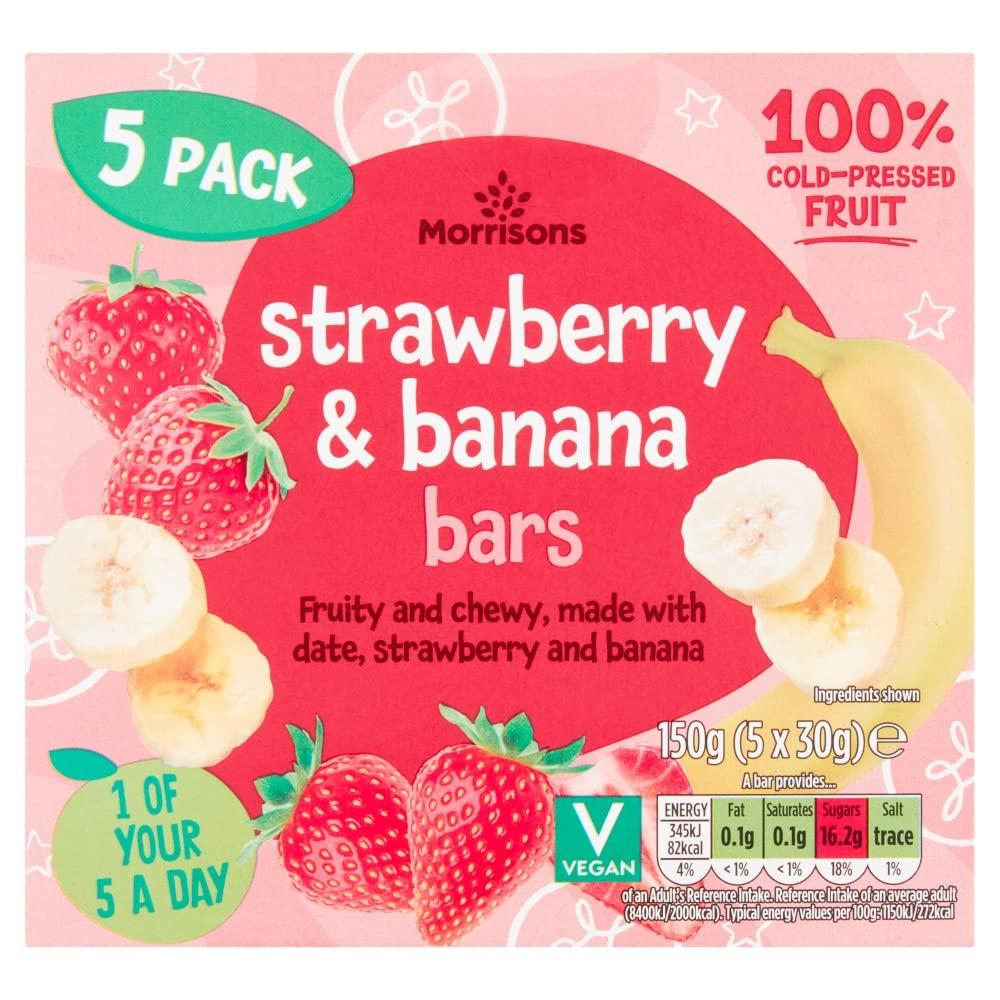 Morrisons Strawberry & Banana Bars 5 x 30g (150g) | Buy Now with ...
