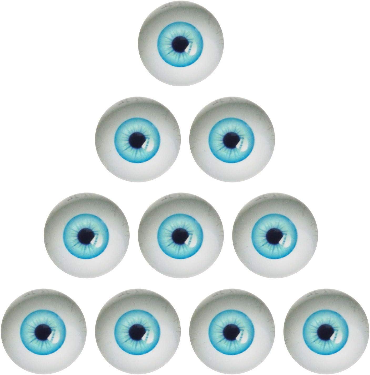 50 Pairs 6mm Halloween Glass Human Eyes for Art Dolls & Masks - Perfect ...