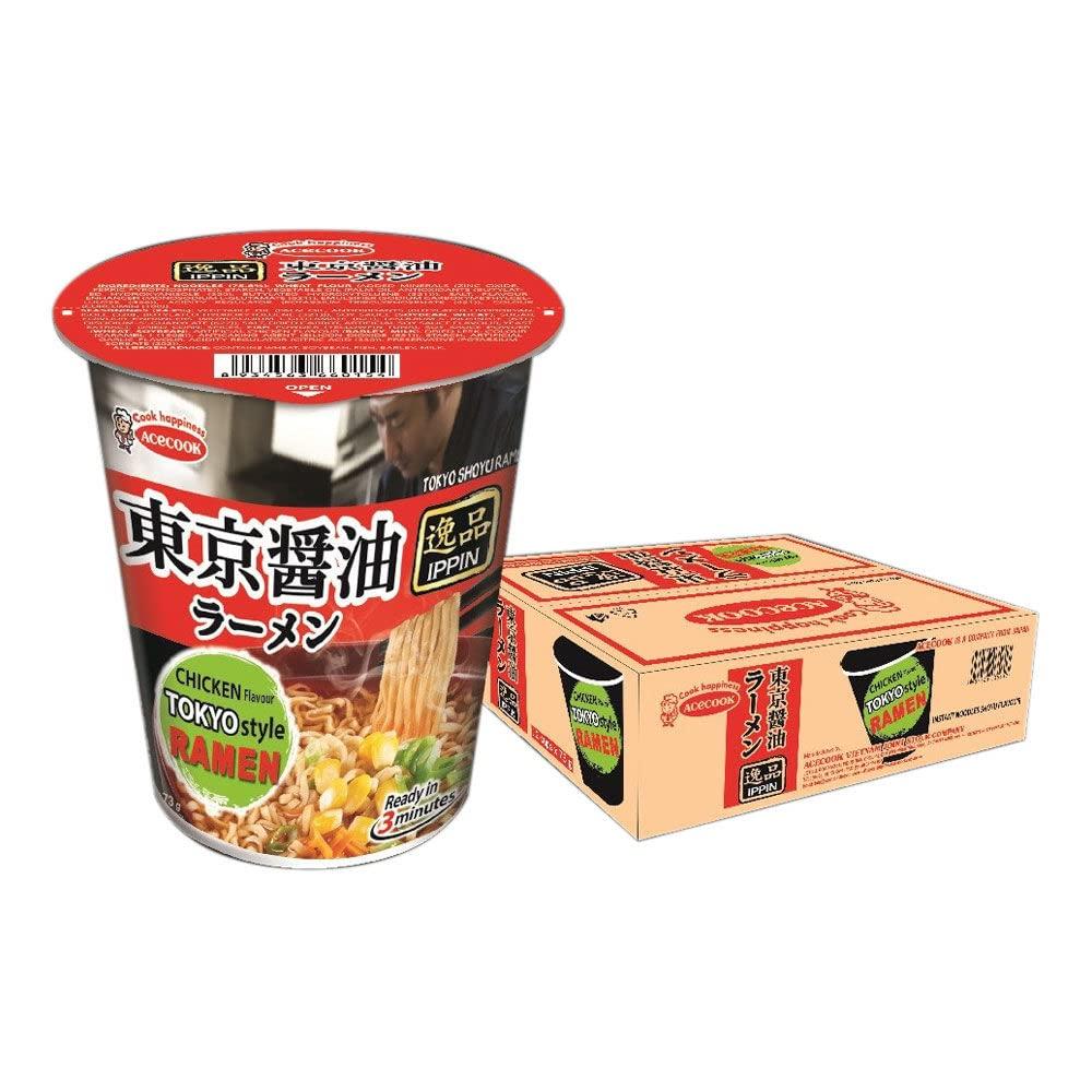 Acecook Ippin Instant Ramen Cup Tokyo Shoyu Flavour 73g (12 Cups) | Buy ...