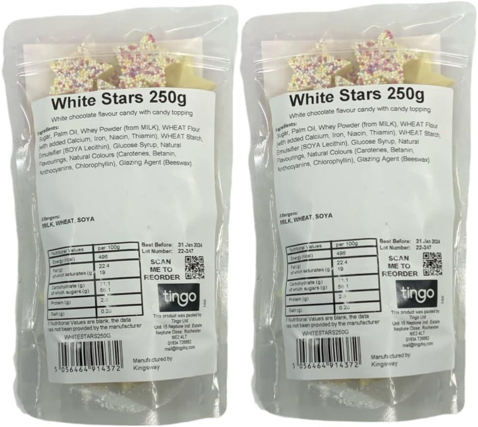 White Chocolate Stars - 500g Chocolate Sweets Chocolate 500g | Buy Now ...