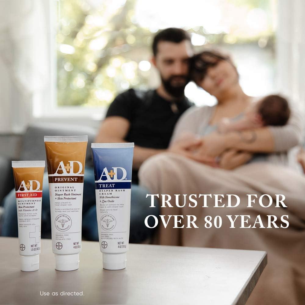 A+D Original Diaper Rash Ointment - Zinc Oxide Baby Skin Protectant ...