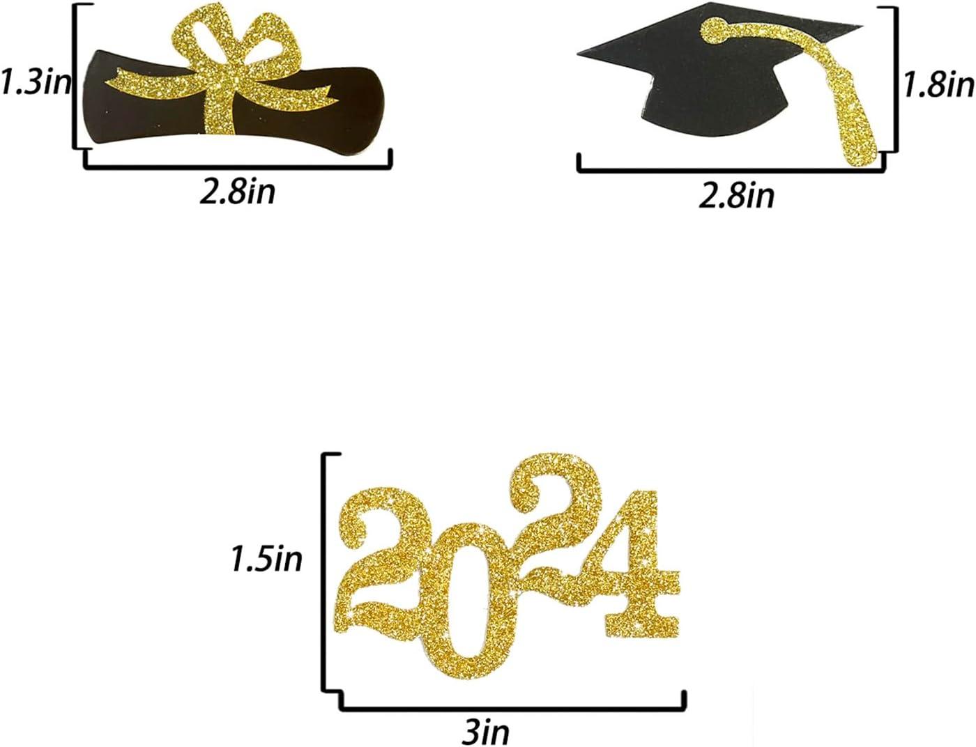 24 Pack 2024 Graduation Cupcake Topper Congrats Grad Cake Topper with ...