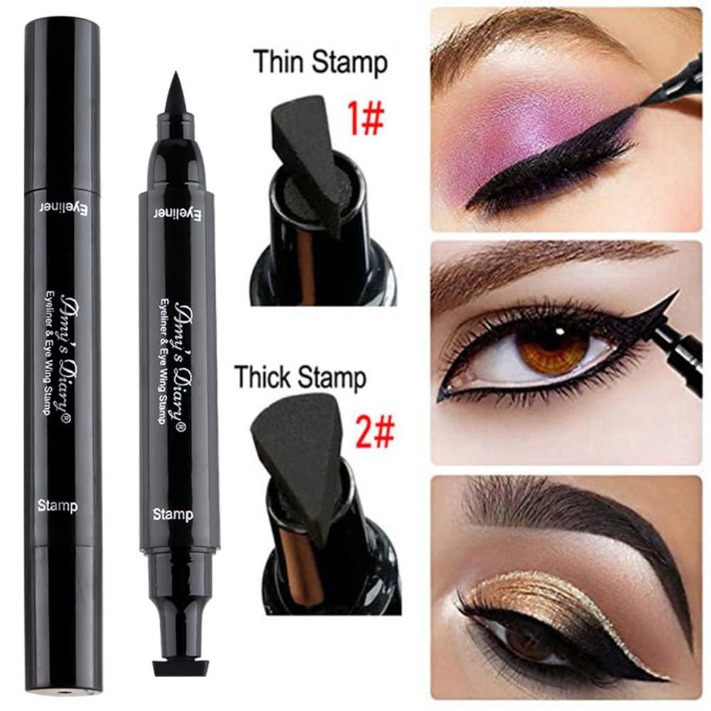 AMY'S DIARY Winged Eyeliner Stamp - 2 Pens, Cat Eye Stencil, Waterproof ...