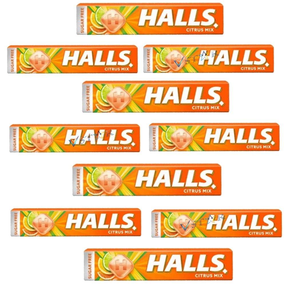 Halls Citrus Mix Flavor with Vitamin 'C' Cough Relief Sugarfree ...
