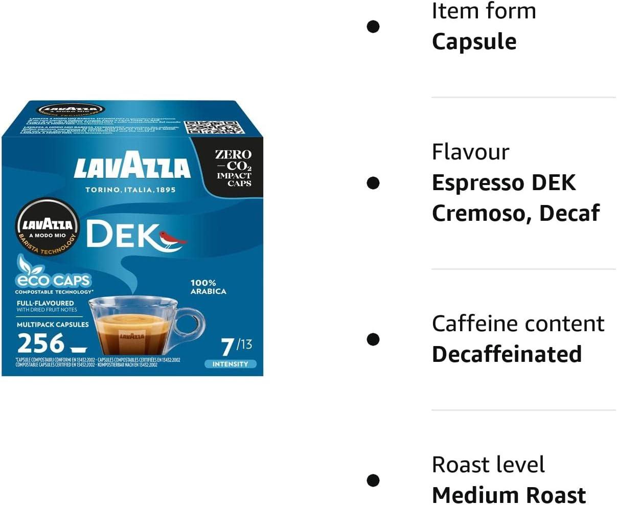 Lavazza A Modo Mio DEK Cremoso Decaf Coffee Capsules - 256 Count | Buy ...