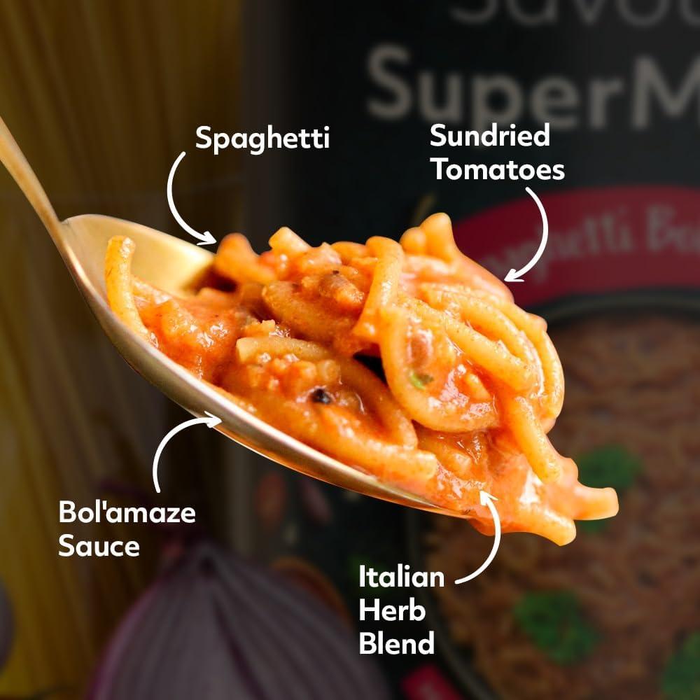 Protein Works Savoury SuperMeals Vegan High Protein Spaghetti BOL Amaze ...