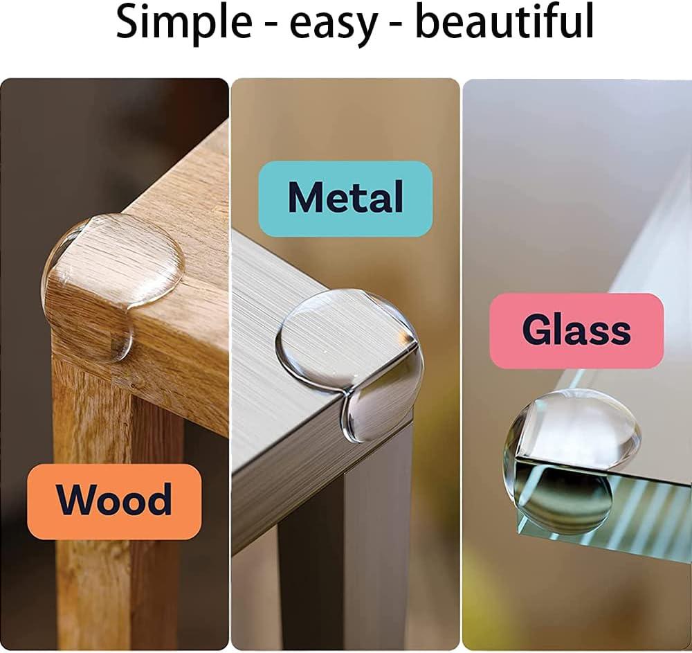 Transparent Silicone Safety Corner Guards for Childproofing Tables ...