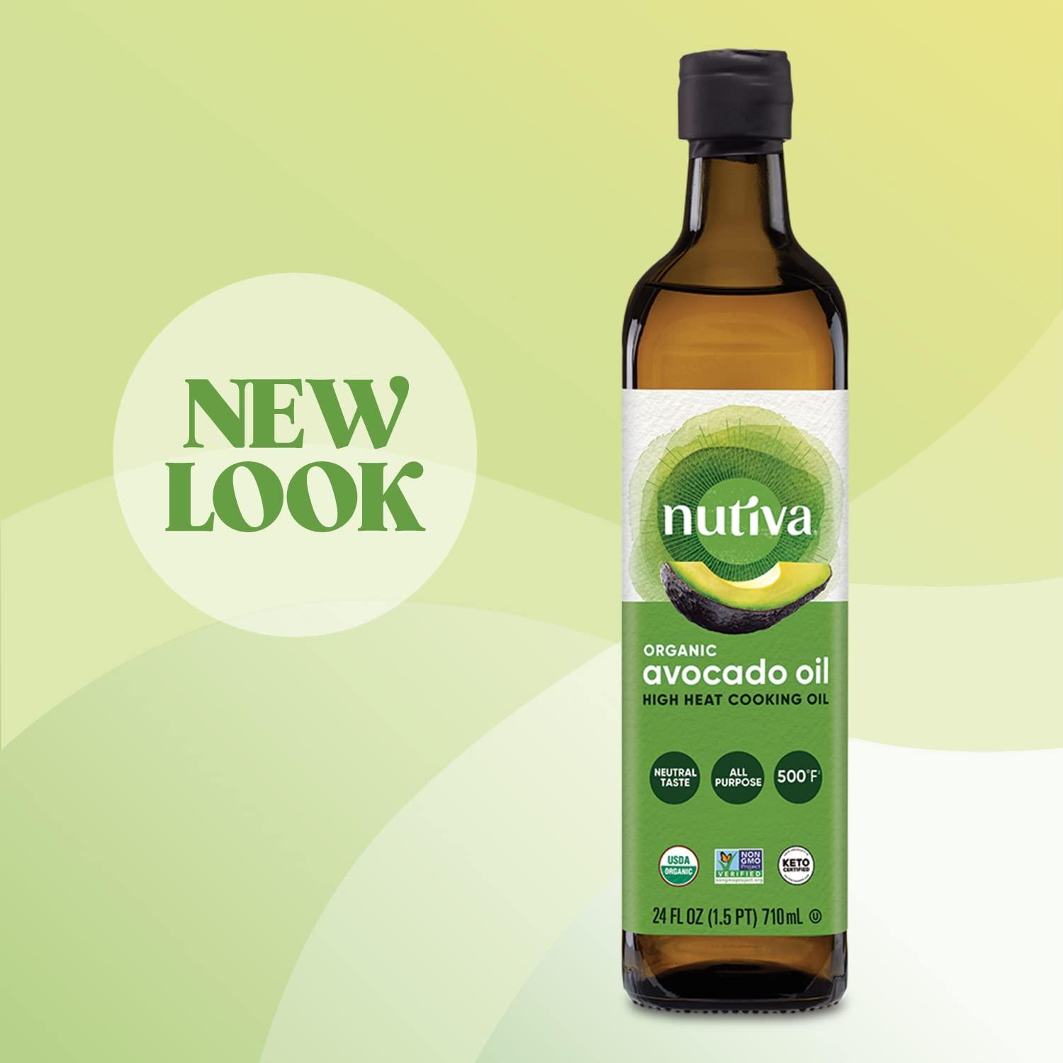 Nutiva Organic Steam-Refined Avocado Oil 24 Fl Oz - USDA Organic | Non ...