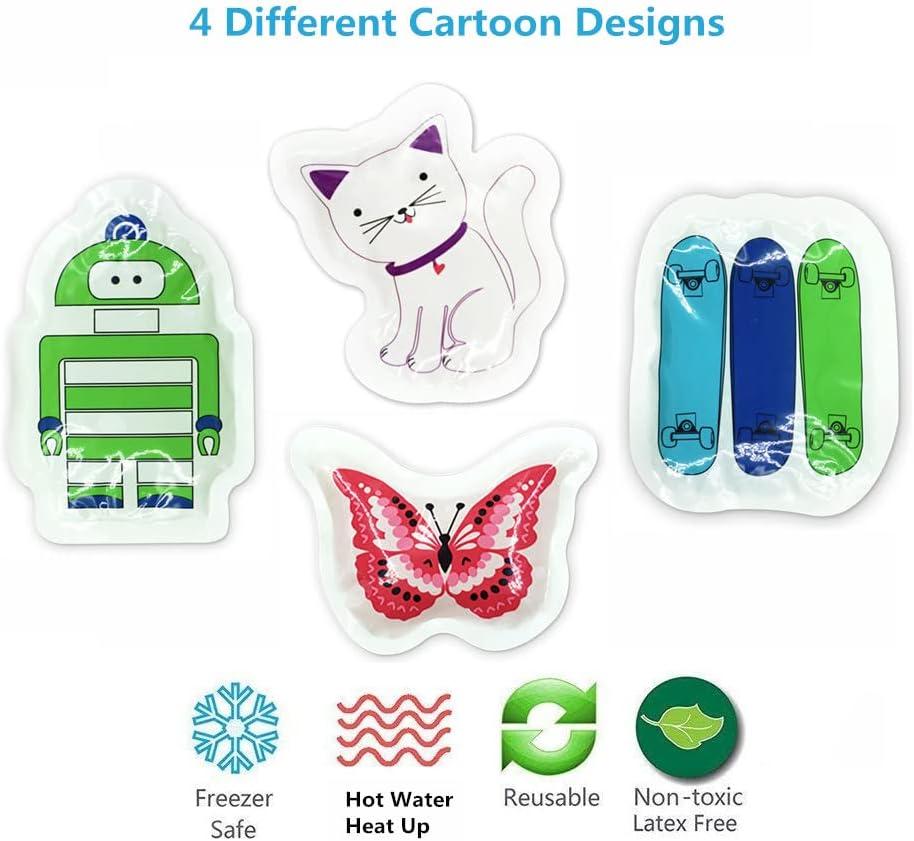 Kids Reusable Ice Packs - 10 Pack for Injuries, Pain Relief, Wisdom ...