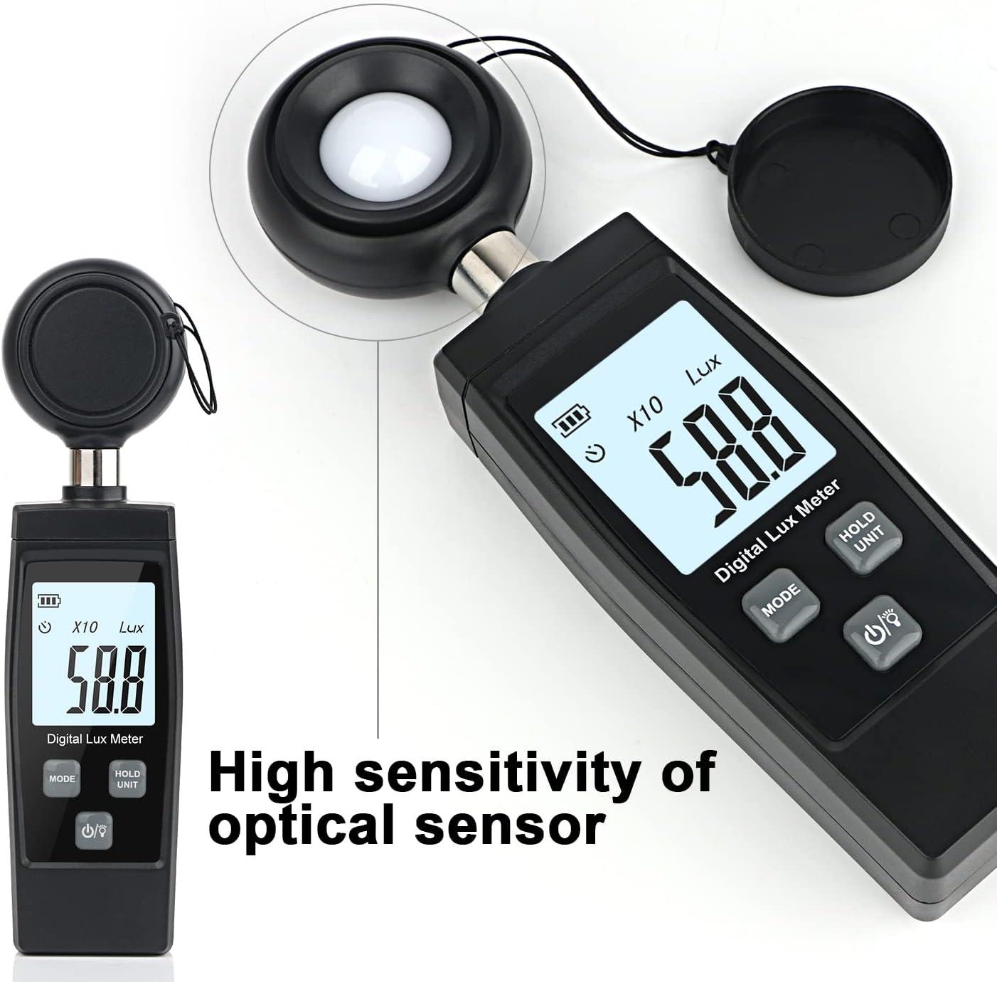 Handheld Lux Meter - Digital Photometer for Ambient Light Intensity ...