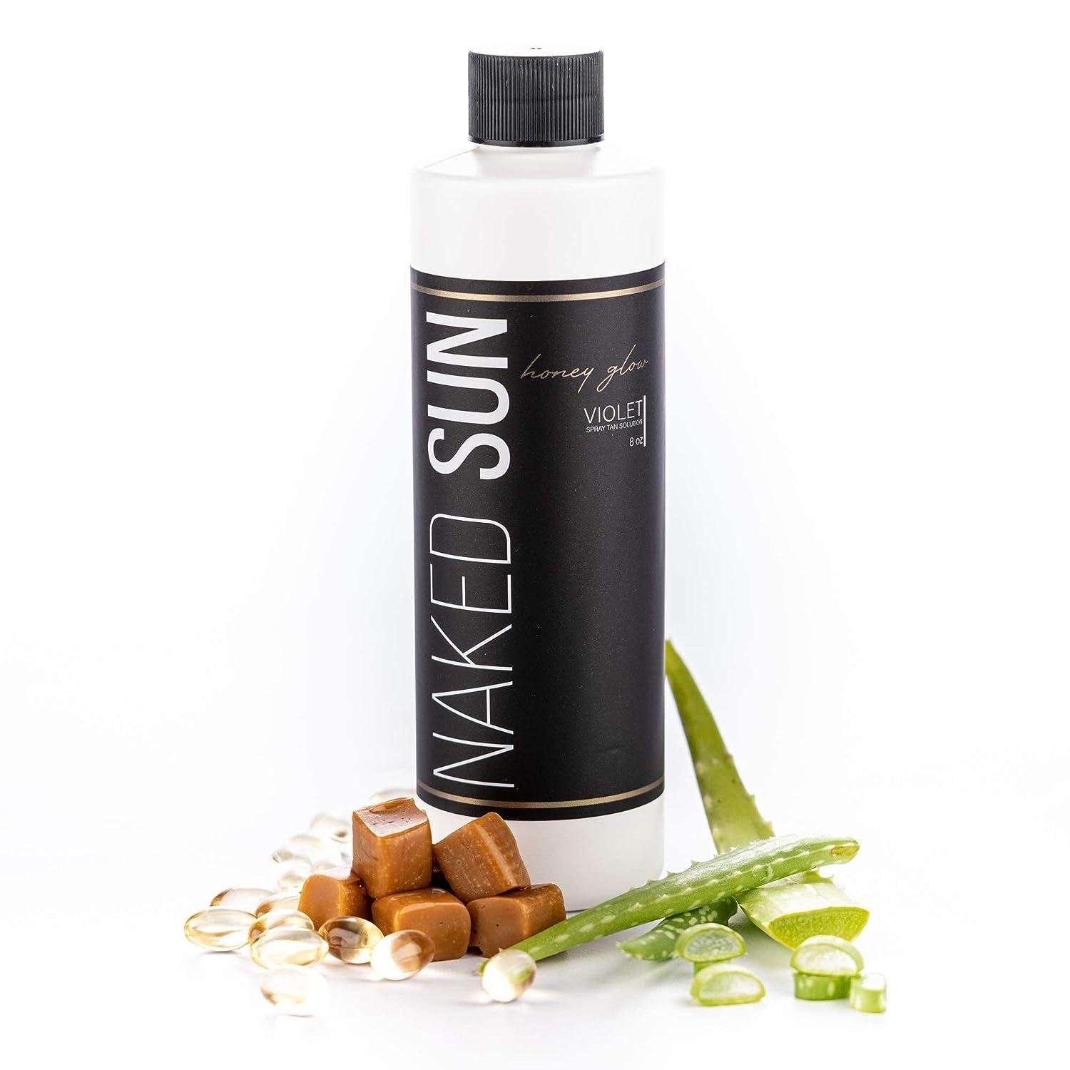 Naked Sun Honey Glow Violet 8oz Spray Tan Solution - Airbrush Sunless ...
