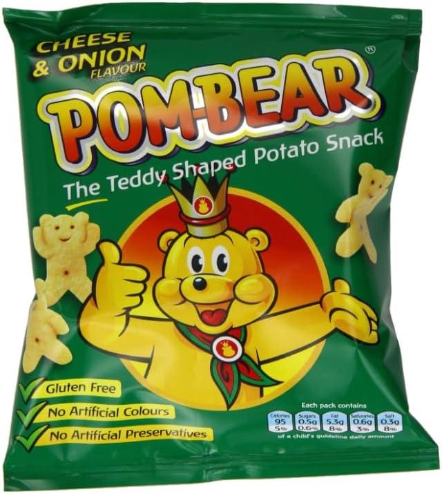 Pom Bear Bundle - Original and Cheese & Onion Crisps - 2 boxes / 36 x 19gm