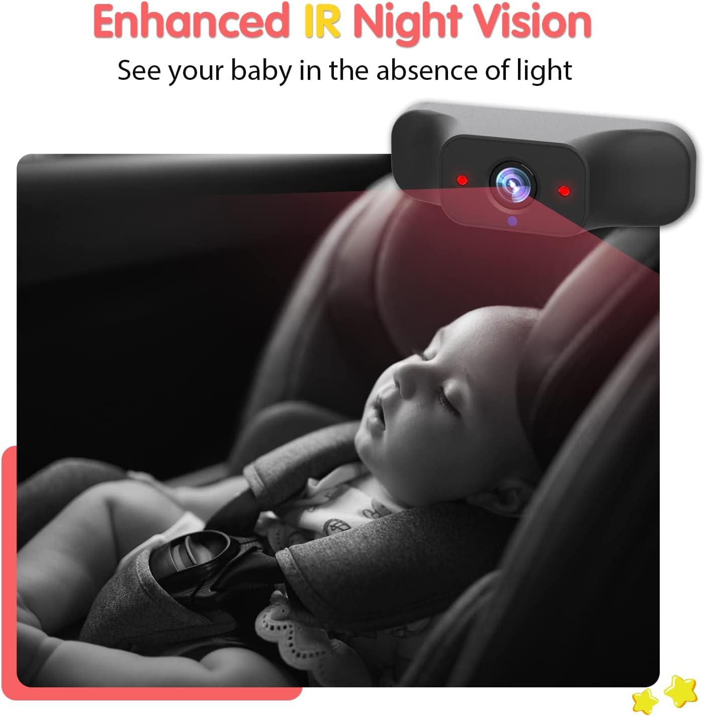LUCKVIEW BM1 Baby Car Camera - 5'' 1080P Mirror Monitor with Night ...