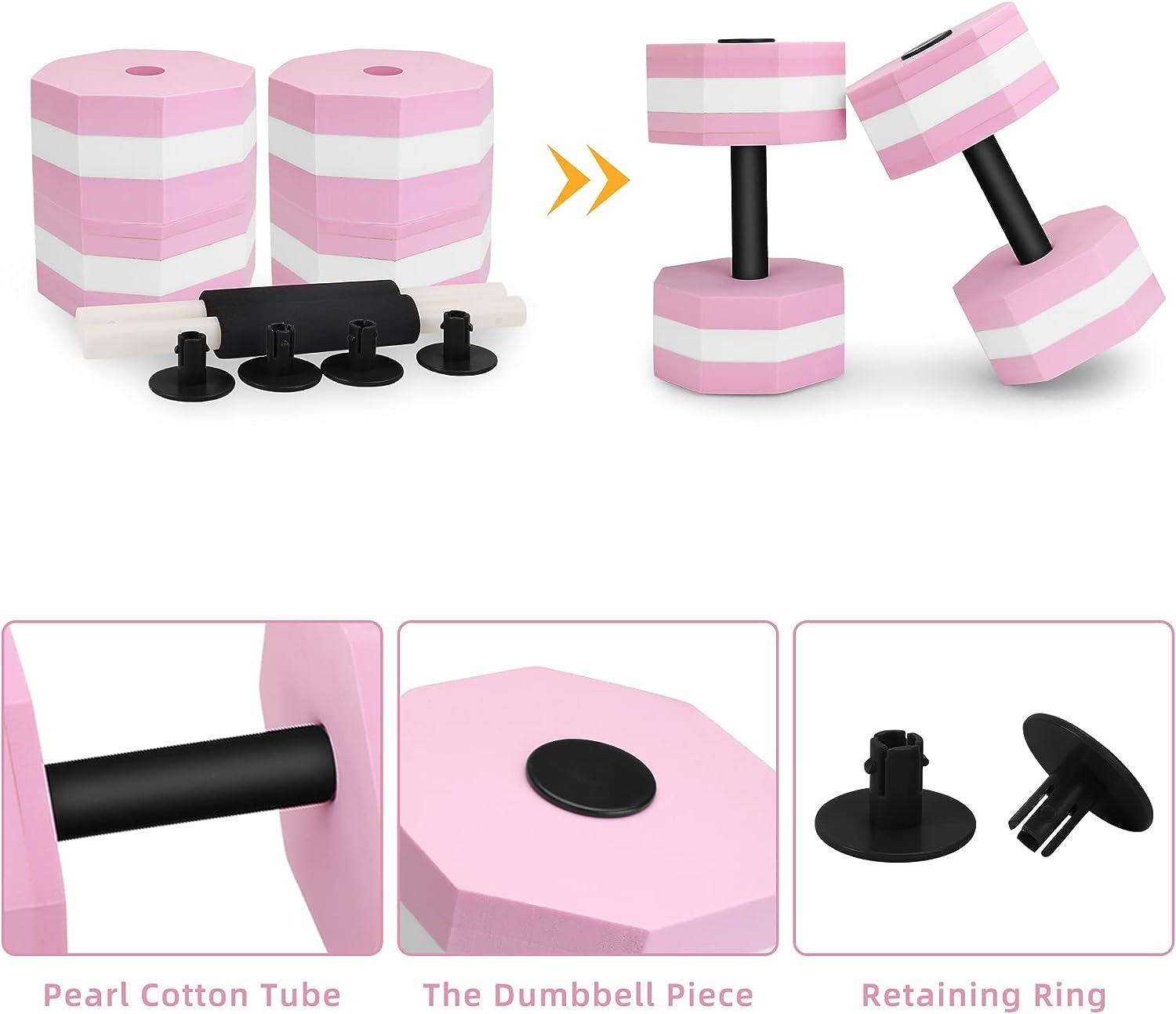Set of 2 Aquatic Dumbbells for Water Aerobic Exercise | Pool Resistance ...
