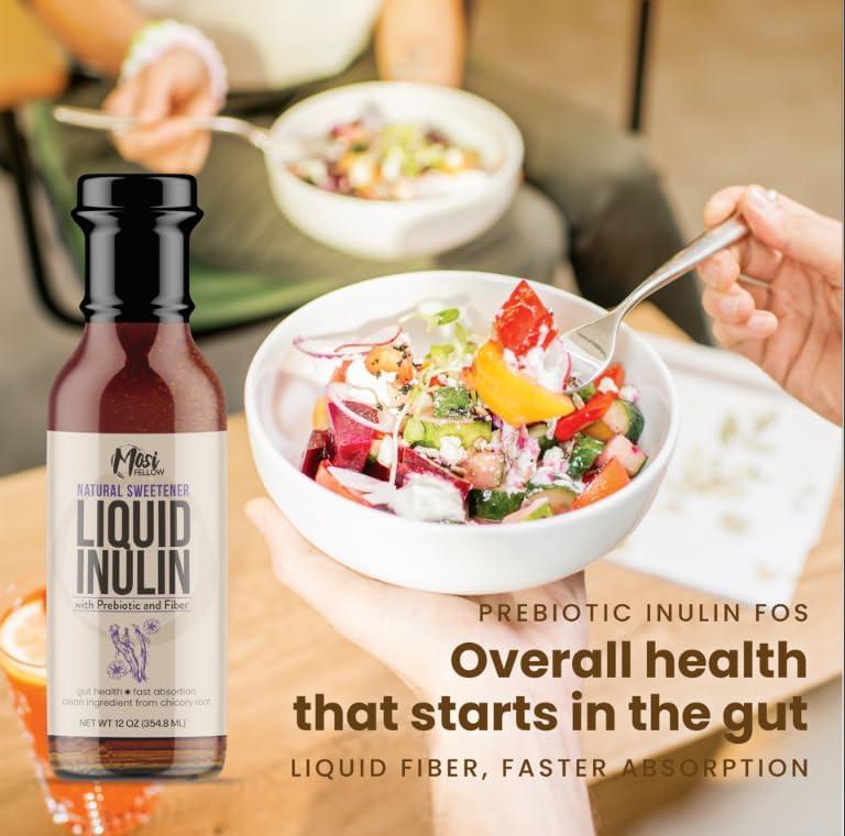 Inulin FOS Prebiotic Fiber Sweetener 12floz - 1lb Liquid - Chicory Root ...