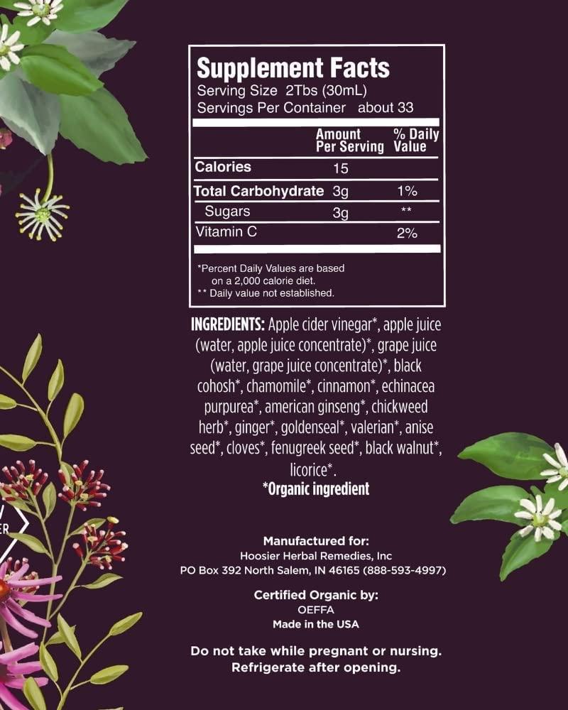 Vim & Vigor Apple Cider Vinegar Herbal Tonic Shots - Certified Organic ...