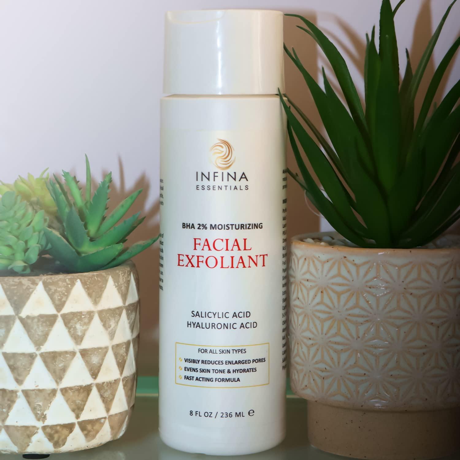 INFINA ESSENTIALS Big 8 fl oz Face Exfoliator - Pore Reducing BHA ...
