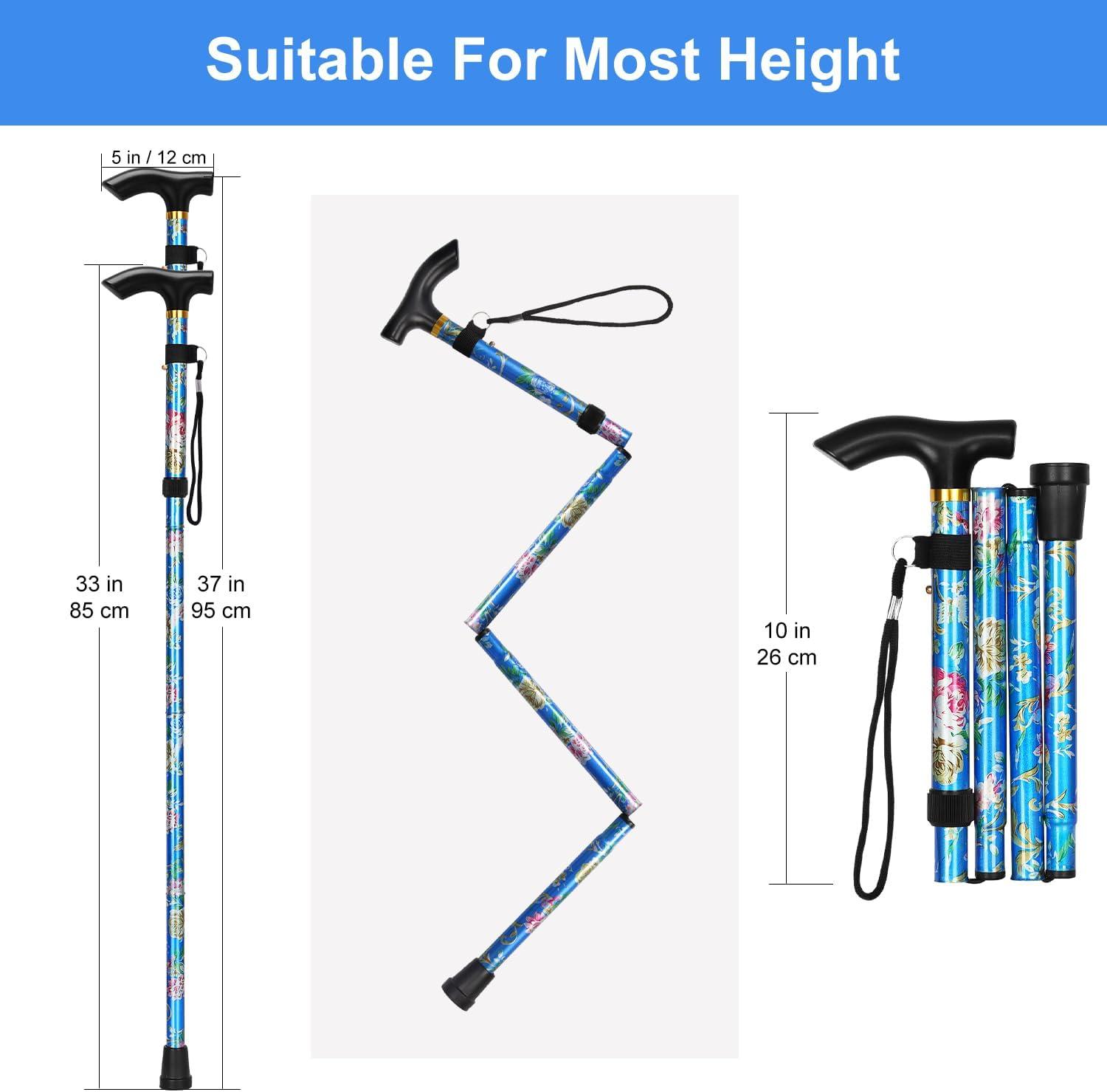 Supregear Folding Walking Stick - Adjustable & Collapsible Lightweight ...
