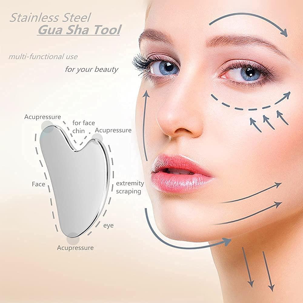 Stainless Steel Gua Sha Facial Tool Skin Rejuvenation And Lifting Massage