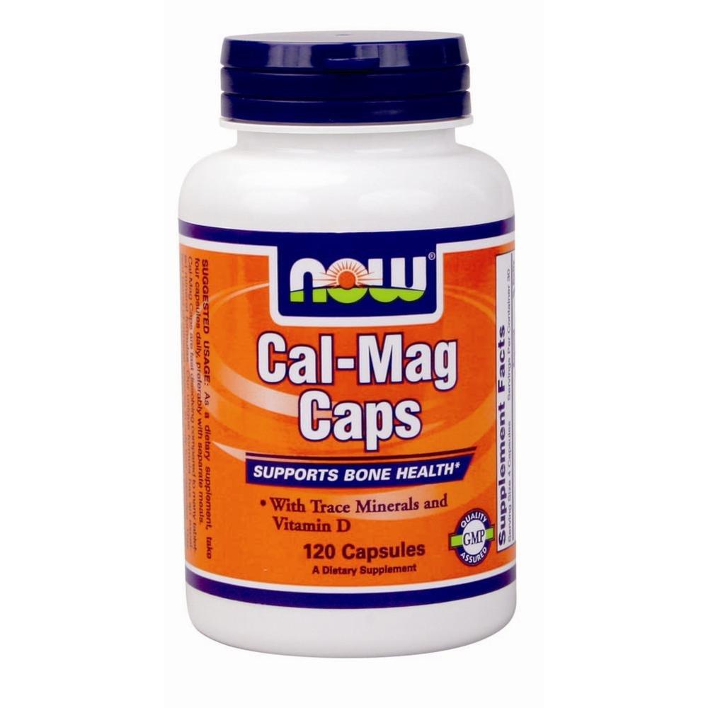 Now Foods Cal-Mag Caps 120 Caps - Essential Calcium & Magnesium ...