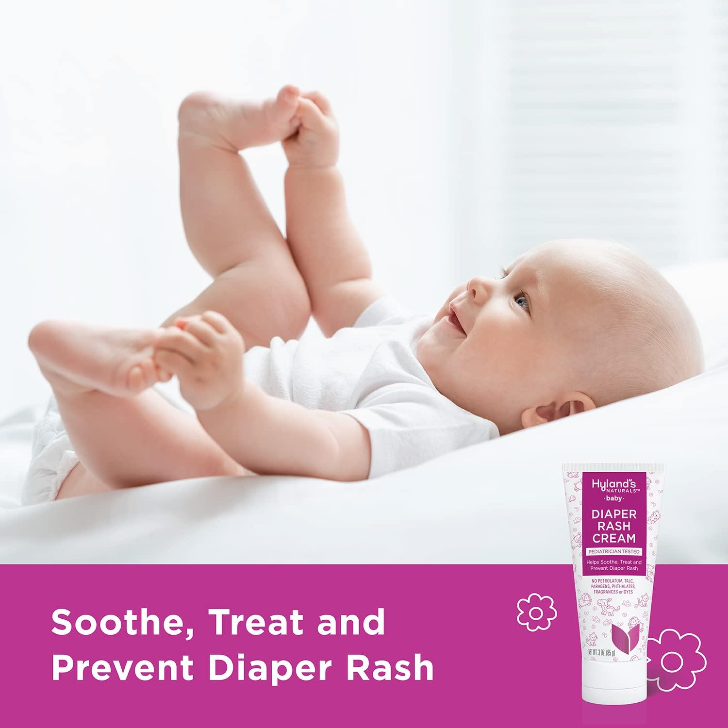 Hyland's Naturals Baby Diaper Rash Cream - Soothe, Treat & Prevent with ...