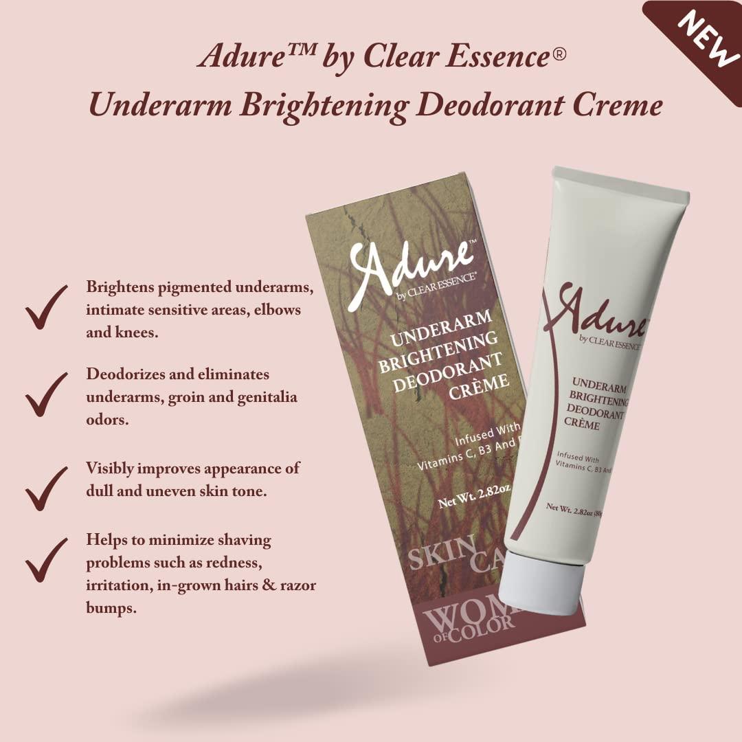Clear Essence Adure Underarm Brightening Deodorant Cream - Dark Spot Corrector for Body Intimate ...