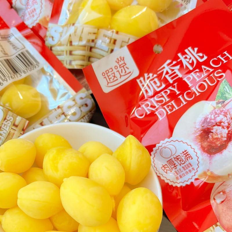 Sour and Sweet Crispy Peach Fruit Snacks Small Peaches Honey Peach ...