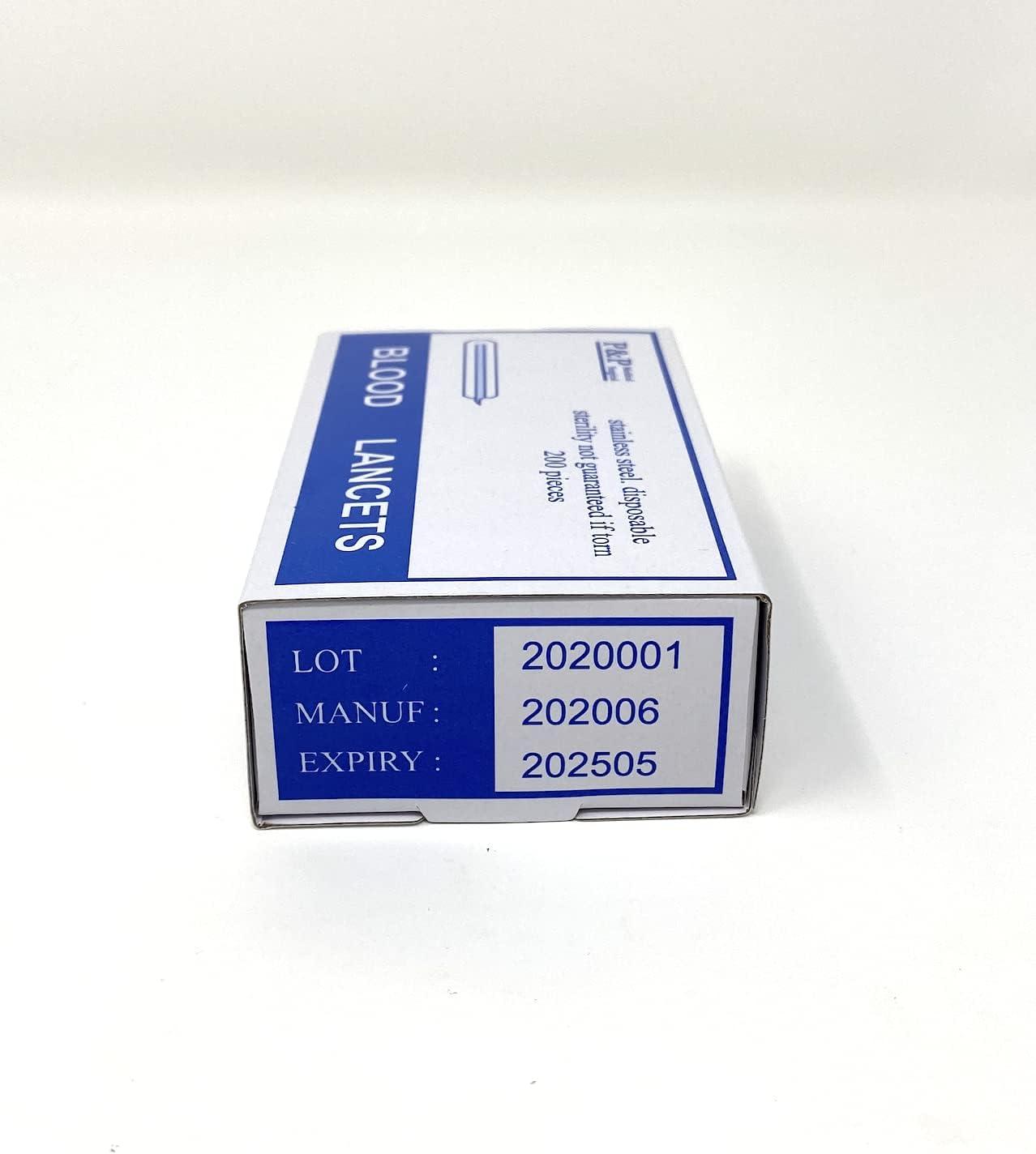 P&P Medical Surgical Stainless Steel Lancets - Box of 200, Individually ...